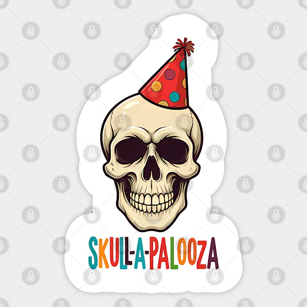 Skull A Palooza - Skull Artwork - Sticker | TeePublic