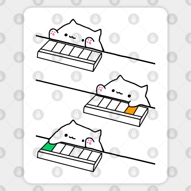 Bongo Cat & Keyboard - Bongo Cat - Sticker | TeePublic