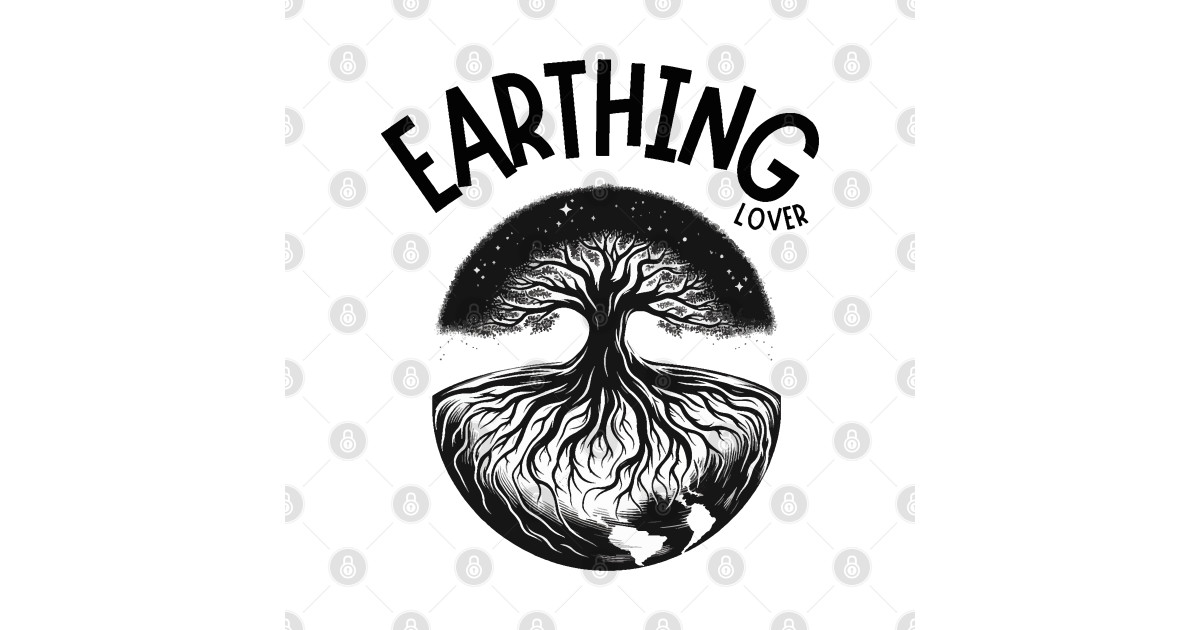 Grounding Earthing lover. Hug a tree. Barefoot - Grounding - T-Shirt ...
