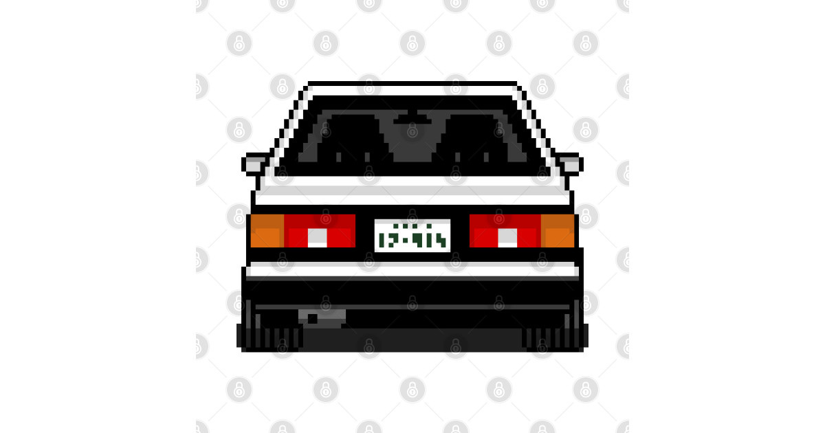 Initial D Toyota Sprinter Trueno AE86 Pixel Art 2 - Initial D - T-Shirt ...