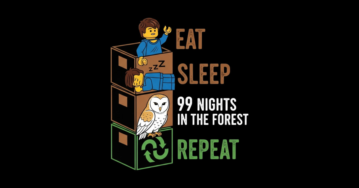 Eat Sleep 99 Nights in the Forest Repeat Lego Owl - Eat Sleep 99 Nights ...