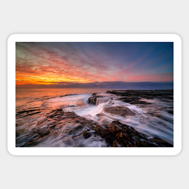 Avoca Beach sunset - Sunrise - Sticker | TeePublic