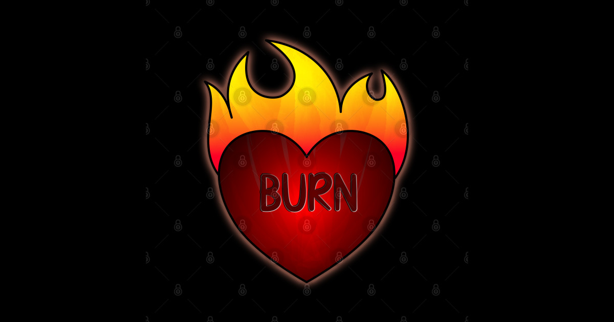 Heartburn - Heart - Sticker | TeePublic