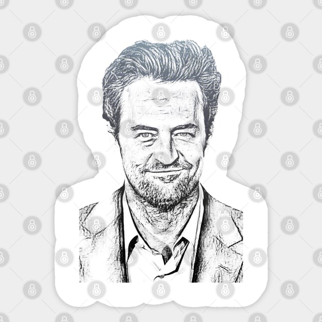 Matthew Perry /// Retro Design - Matthew Perry - Sticker | TeePublic