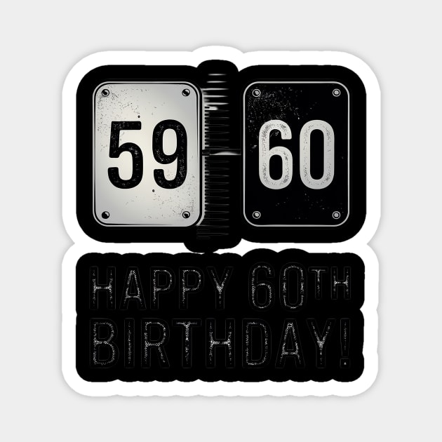 Oldometer 59-60 Years Old 60th Birthday Men Women - Oldometer 59 60 ...