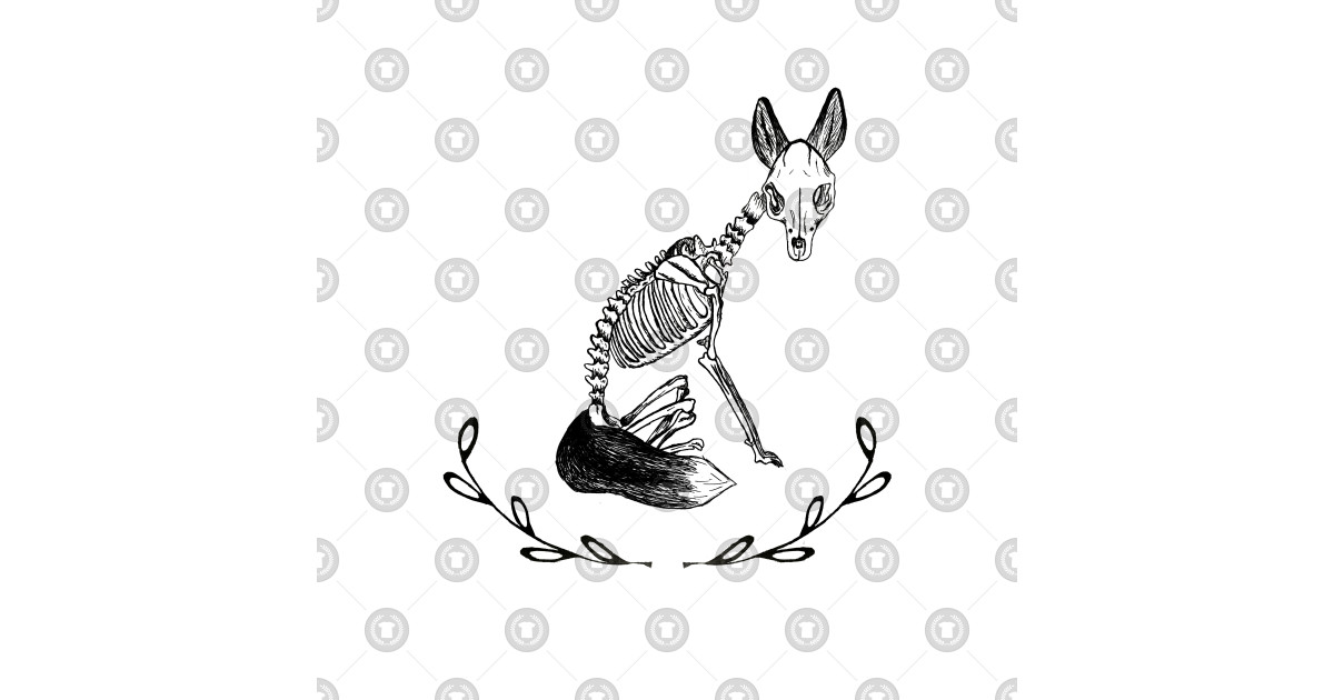 Fox Skeleton - Skeleton - T-Shirt | TeePublic