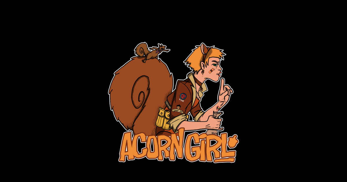 Acorn Girl - Squirrel Girl - Sticker | TeePublic