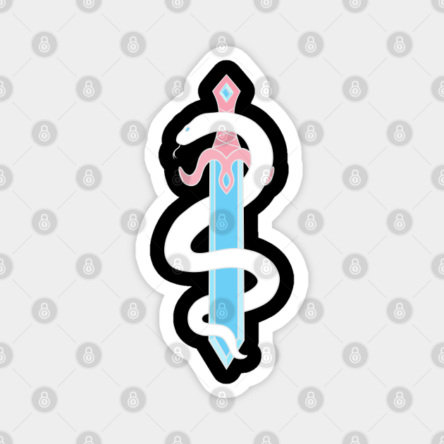 Sword and Snake (Transgender Colors) - Transgender Snake - Magnet ...