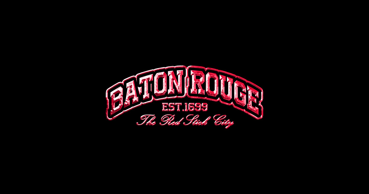 Baton Rouge chrome effect - Baton Rouge - Sticker | TeePublic