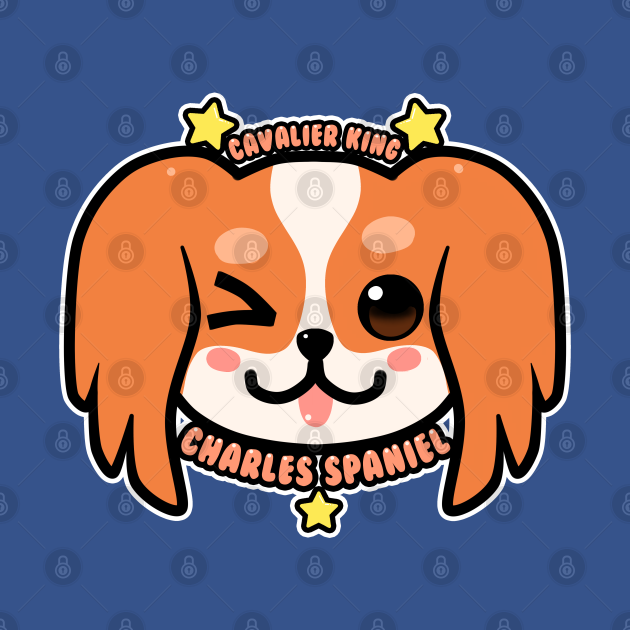 KAWAII Cavalier King Charles Spaniel Dog Face - Cavalier King Charles ...