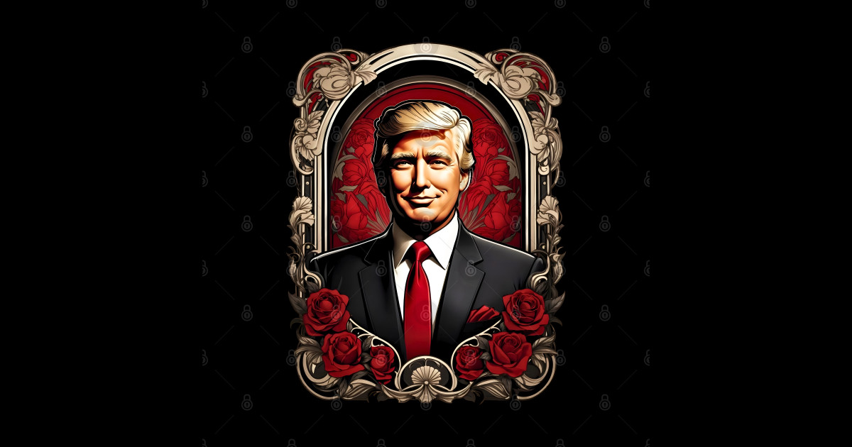 Donald Trump 2024 MAGA retro vintage floral design - Donald Trump ...