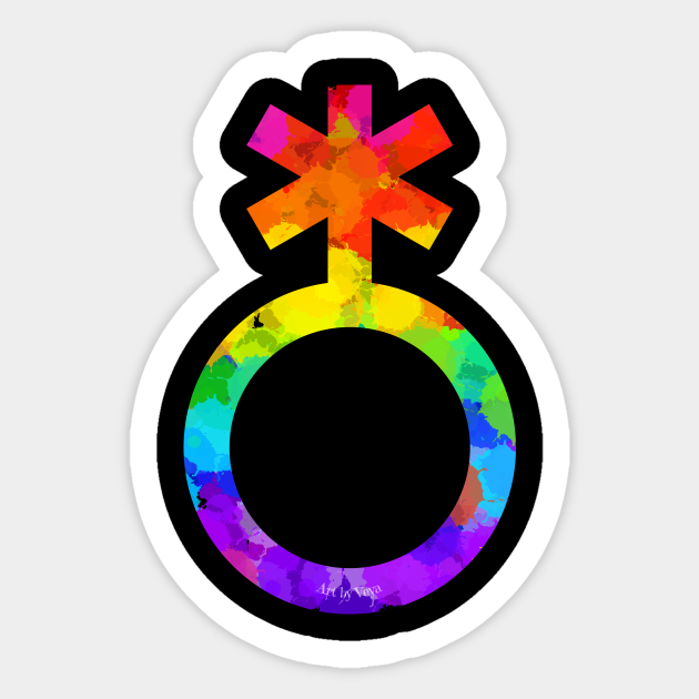 Non-binary symbol - Nonbinary - Sticker | TeePublic