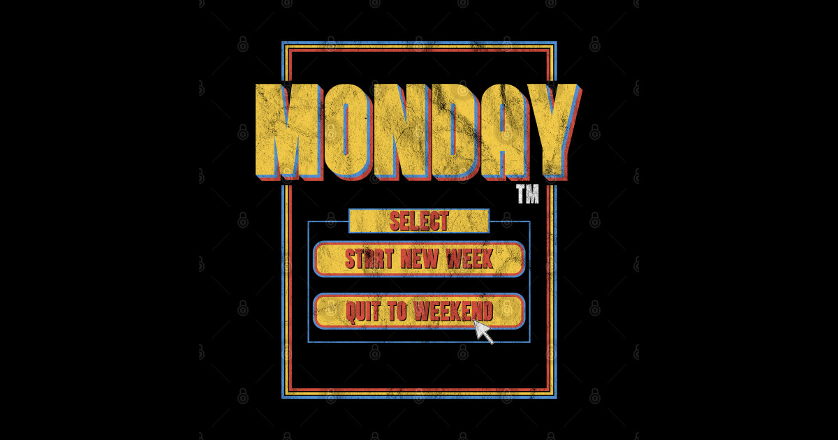 Monday Game Retro Video Gamer - Retro Gamer Gift - Posters and Art ...