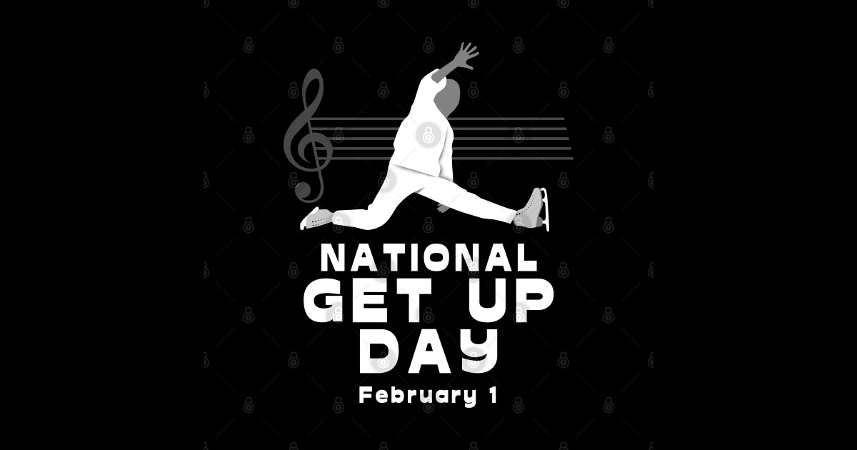 Figure Skating - National Get Up Day - Figure Skating - Sticker | TeePublic
