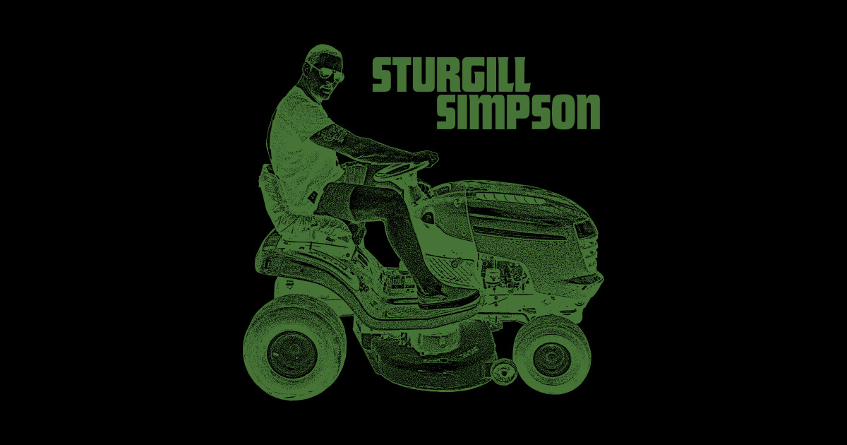 Cutting grass - Sturgill Simpson Grass - Sticker | TeePublic
