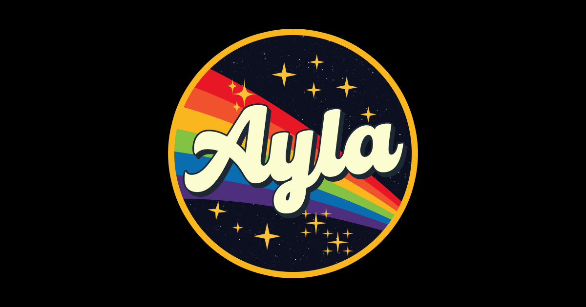 Ayla // Rainbow In Space Vintage Style - Ayla - Sticker | TeePublic