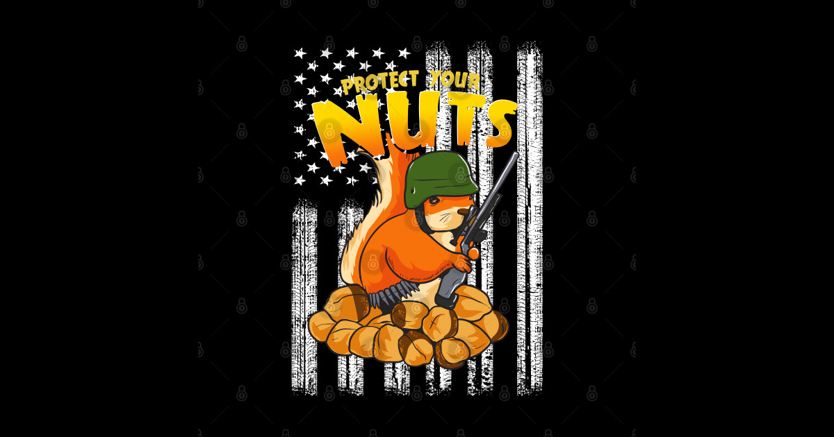 Funny Squirrel American Flag - Squirrel Independence Day - Sticker ...