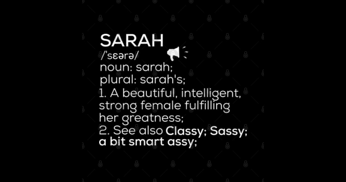 Sarah Name Definition Sarah Female Name - Sarah Name - Sticker | TeePublic