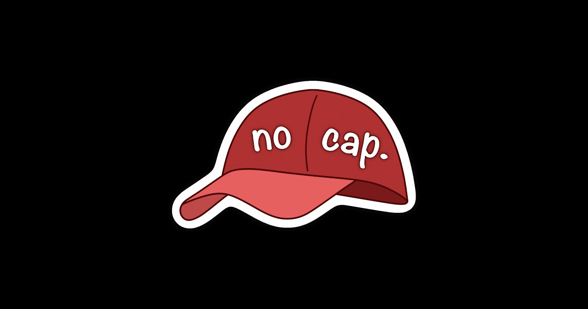 No Cap Gen Z Funny Slang Sticker Red - Gen Z - Sticker | TeePublic