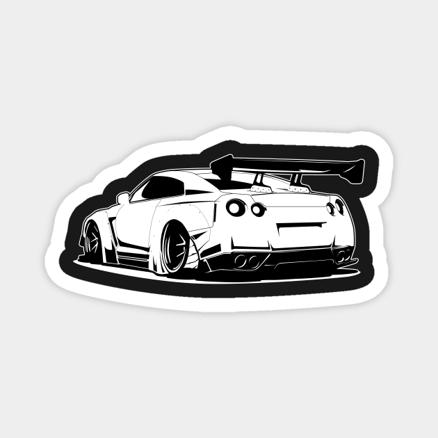 NISSAN R35 gtr godzilla jdm vector art - Nissan - Magnet | TeePublic