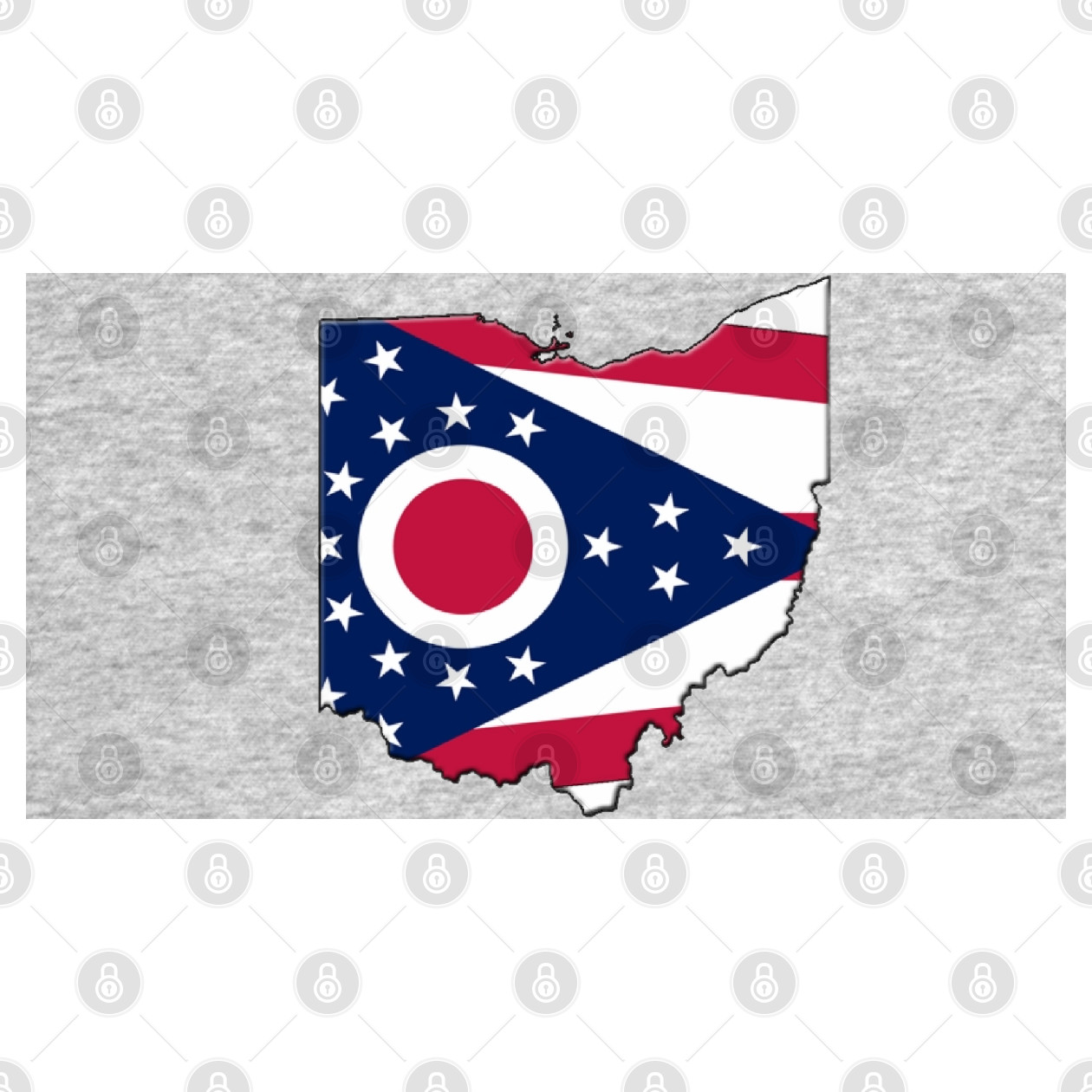 Ohio Flag State Outline - Ohio - T-Shirt | TeePublic