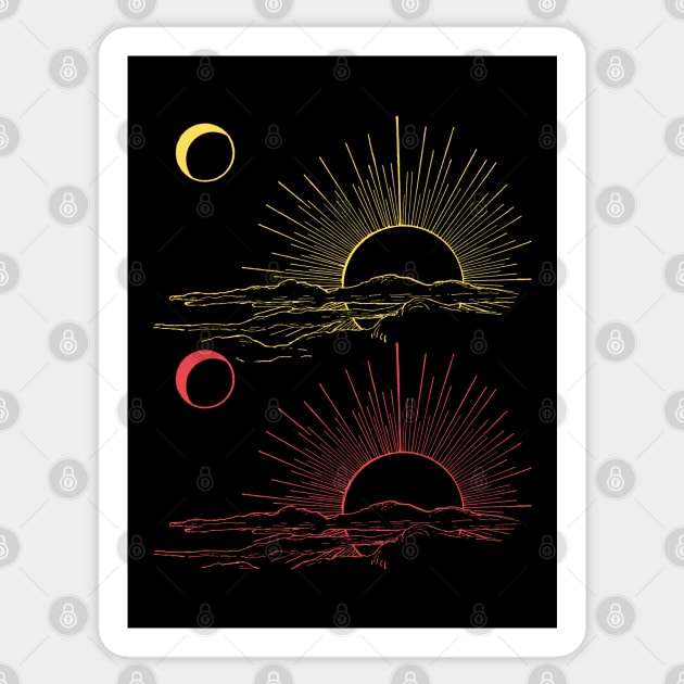 Sunrise & Sunset - Sun - Sticker | TeePublic