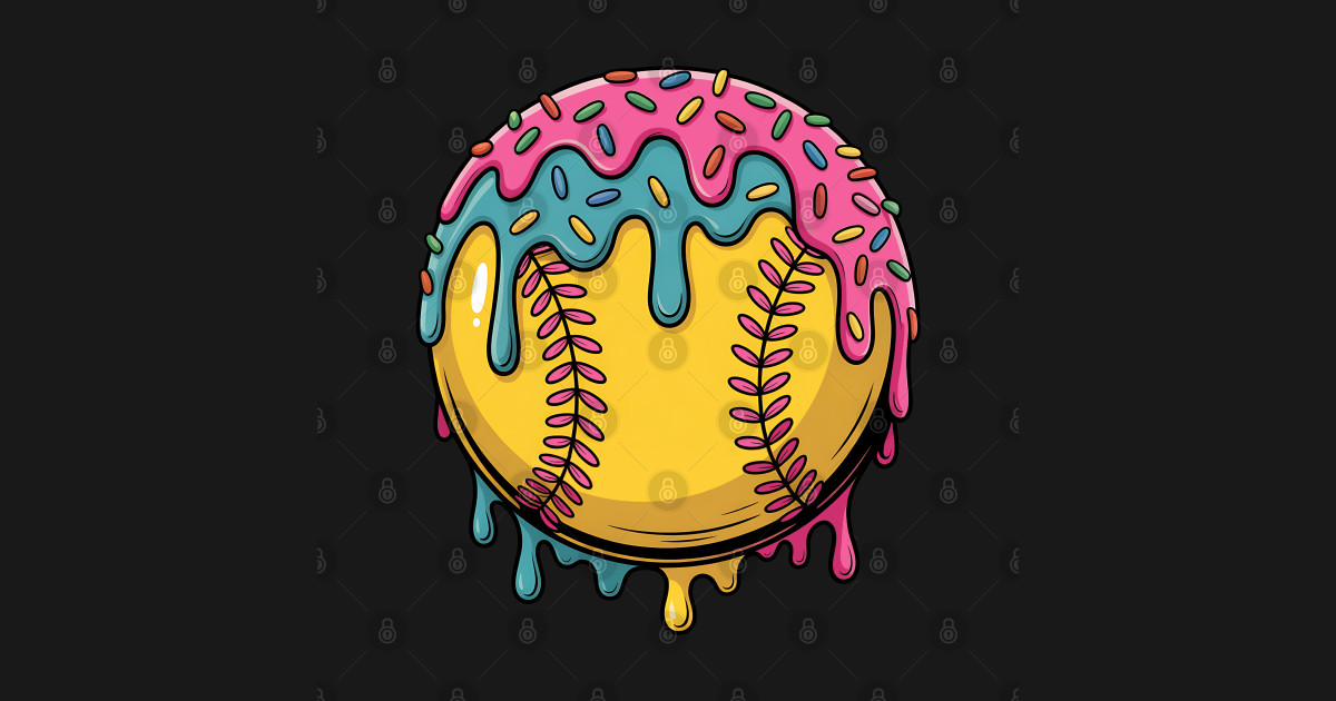Softball Player Ice Cream Softball Drip girls softball - Softball Ice ...