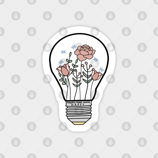 flower light bulb - Morgan Anjos - Sticker | TeePublic