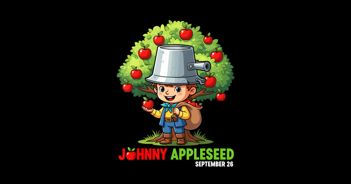 Johnny Appleseed Day September 26 - Johnny Appleseed Day - Sticker ...