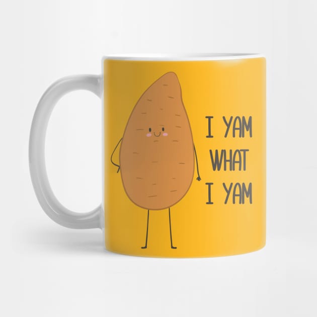 I Yam What I Yam! Awesome Vegetable Pun Gift - I Yam What I Yam - Mug ...