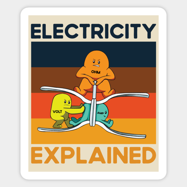 electricity explained - Electricity Explained - Sticker | TeePublic