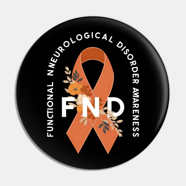 FND Functional Neurological Disorder Orange Ribbon Floral - Fnd ...