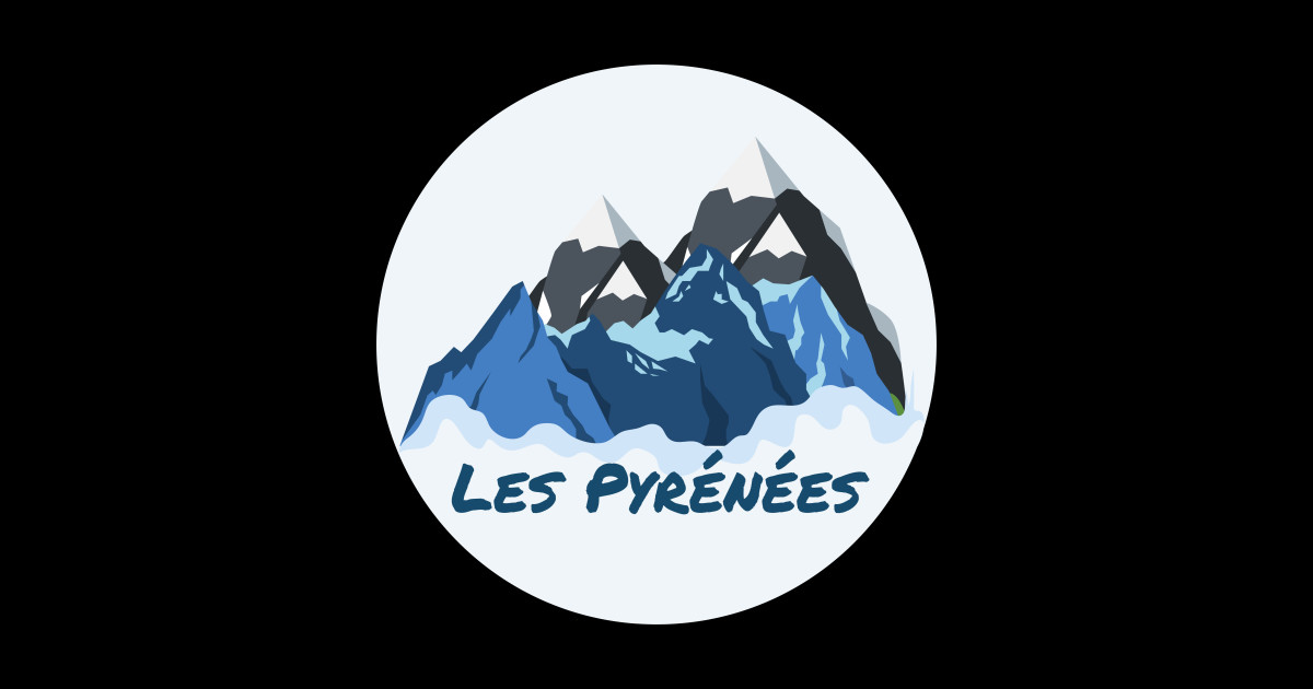 Les Pyrénées, France logo. - Pyrenees - Sticker | TeePublic