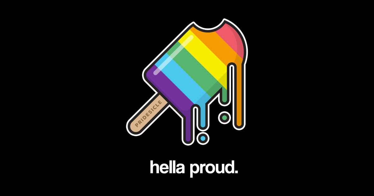 Pridesicle the Hella Proud LGBTQ Popsicle - Gay Pride - Sticker | TeePublic