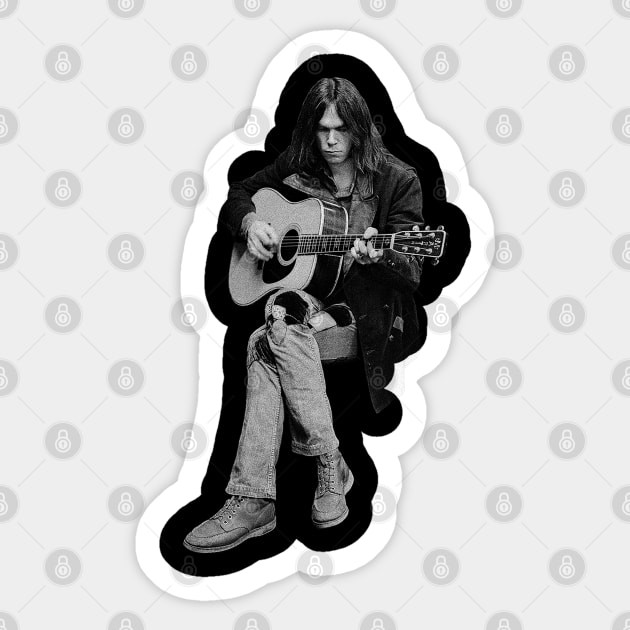 Neil Young - Retro 80s - Neil Young - Sticker | TeePublic