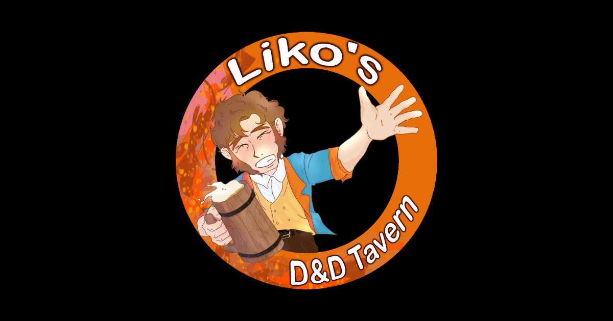 Liko Logo on the back - Dnd Liko Likosdndtavern - Sticker | TeePublic
