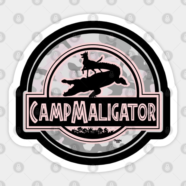 Camp Maligator Pink Camo - Malinois - Sticker | TeePublic