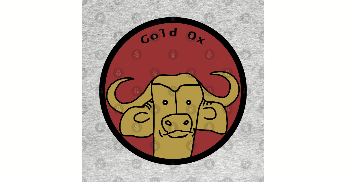 Gold Ox Portrait - Year Of The Ox - Sticker | TeePublic