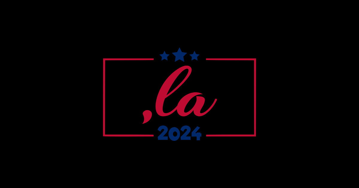 Comma La 2024 USA Flag Funny - Comma La - Sticker | TeePublic