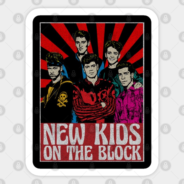 NKOTB 80s Pop Art Fan Art - Nkotb - Sticker | TeePublic