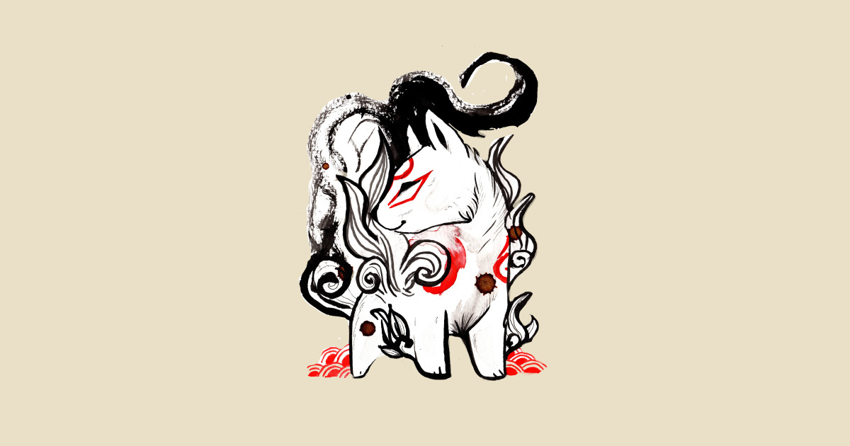 Okami Amaterasu - Cute Animals - T-Shirt | TeePublic