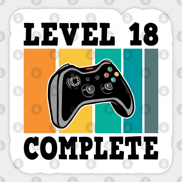 Level 18 Complete 18th Birthday 18 Years Gamer 2002 - Birthday ...