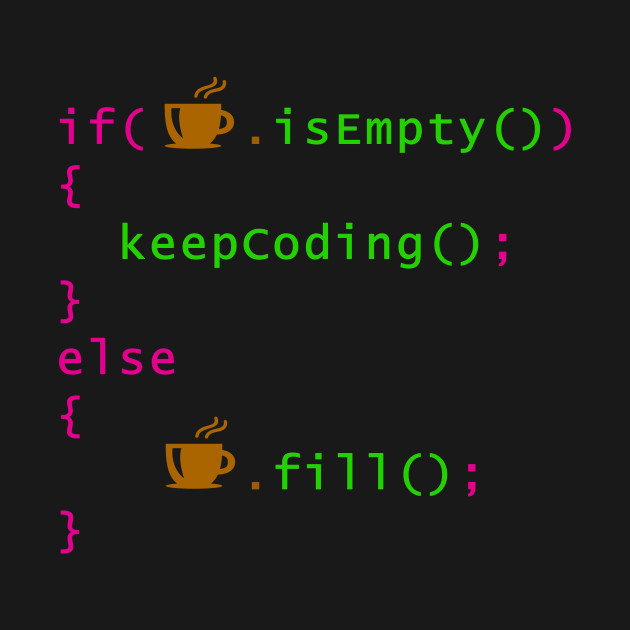 Coffee Coding Syntax Funny Coding T Shirt Teepublic