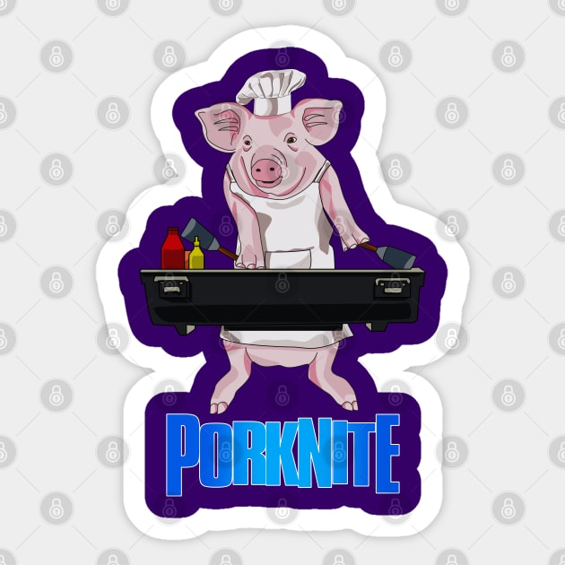 PorkNite - Gaming - Sticker | TeePublic