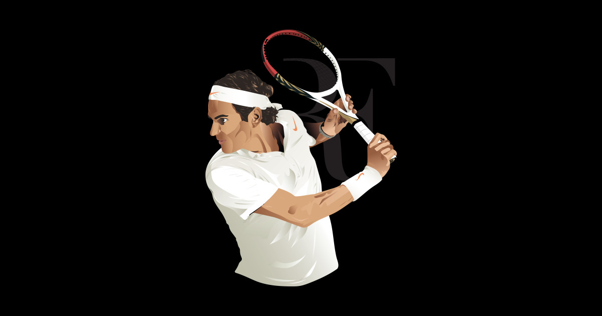 Roger Federer - Rf Tennis - Sticker | TeePublic