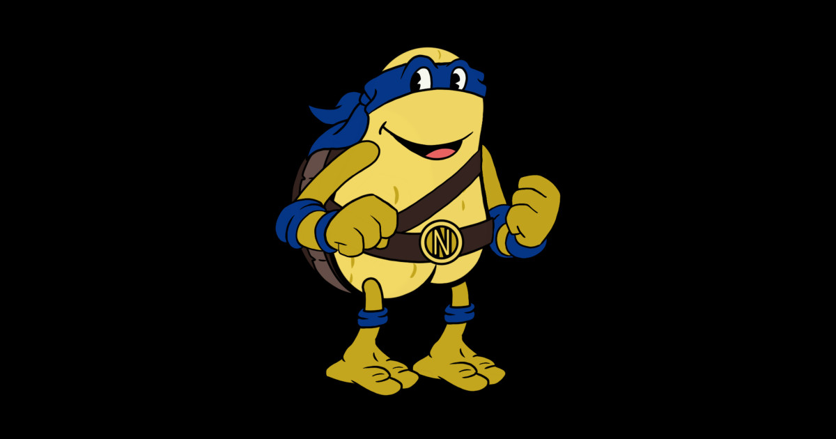 Teenage Mutant Nutty Turtle- Blue - Tmnt - Sticker | TeePublic
