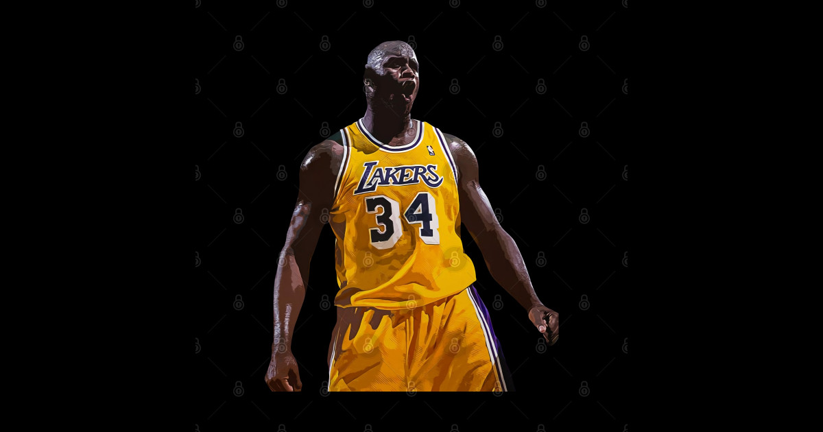 Shaq Stencil Poster - Basketball - Sticker | TeePublic