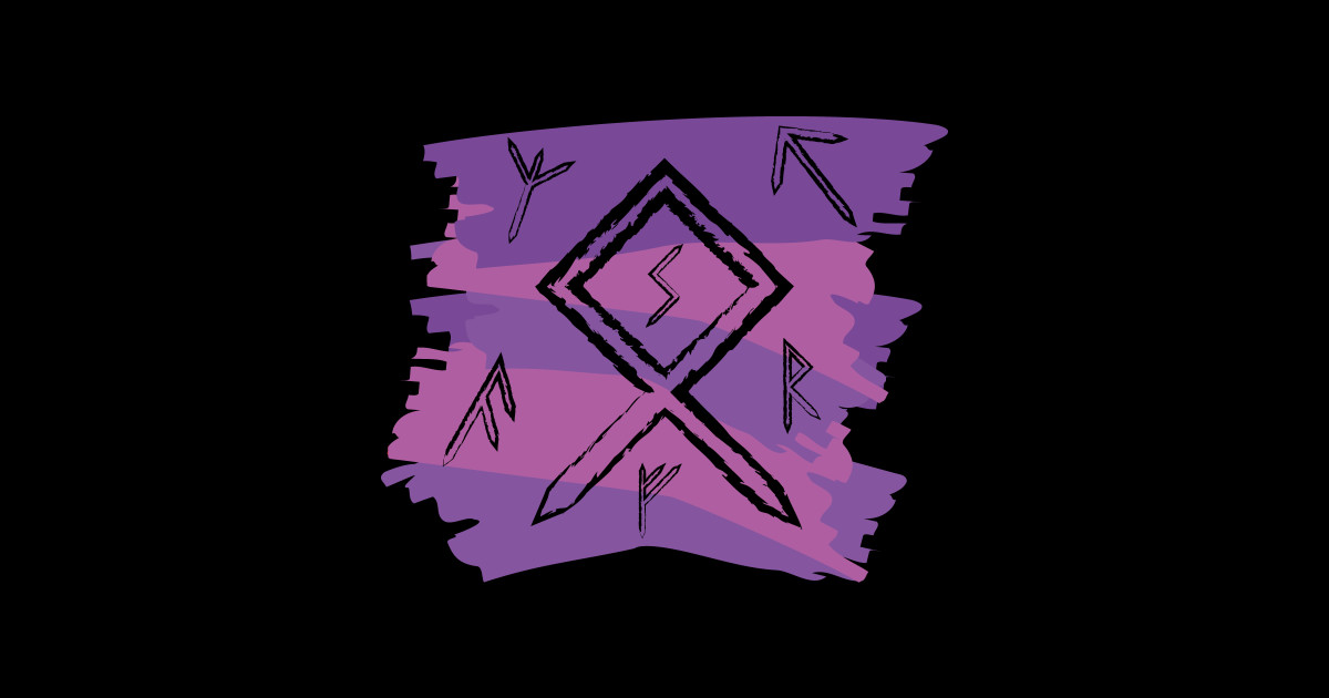 Purple Paint Runes Norse Mythology Asatru - Runes - Sticker | TeePublic