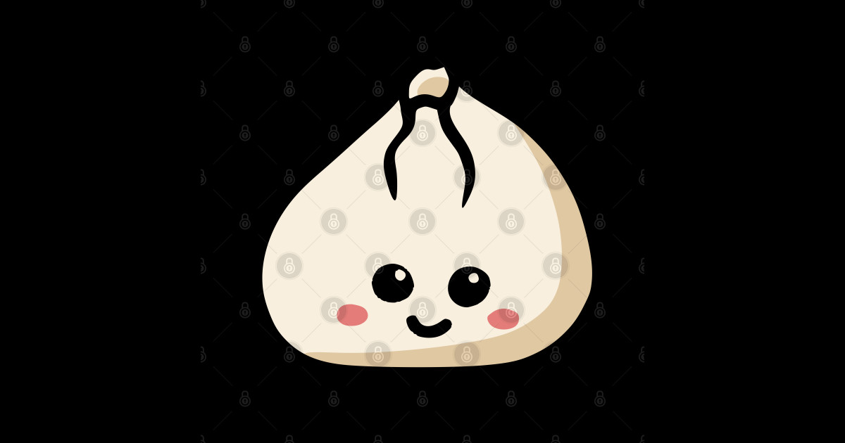 Happy Bao Kawaii Dumpling - Dumplings - Sticker | TeePublic