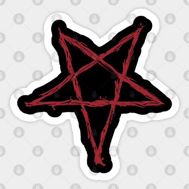 Evil Pentagram Star - Pentagram - Sticker | TeePublic